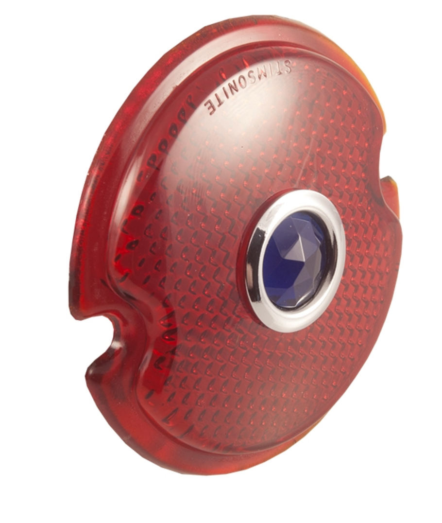 Glass tail light Lens: Round (w/blue dot, sold in pairs only) 1935-52 ...