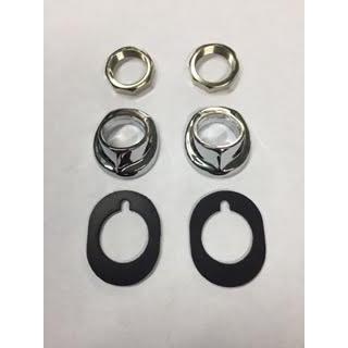 Wiper pivot nut & spacer kit (includes 2 chrome nuts, 2 chrome ...